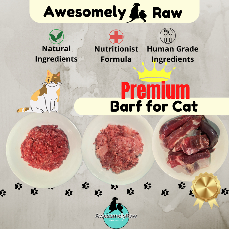 Premium Raw Food (Barf) for cat Frozen Meat Lamb Quail Rabbit Venison ...