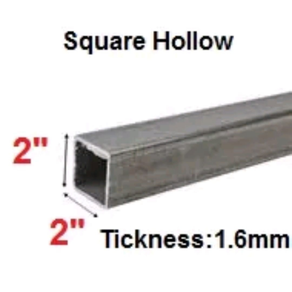 MILD STEEL SQUARE HOLLOW SECTION (2"x2"x1.6mm) BESI HOLLOW BESI EMPAT ...