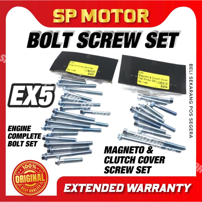 EX5 Hi Power Engine /// Magneto & Clutch Cover Cap Bolt SCREW SET ...