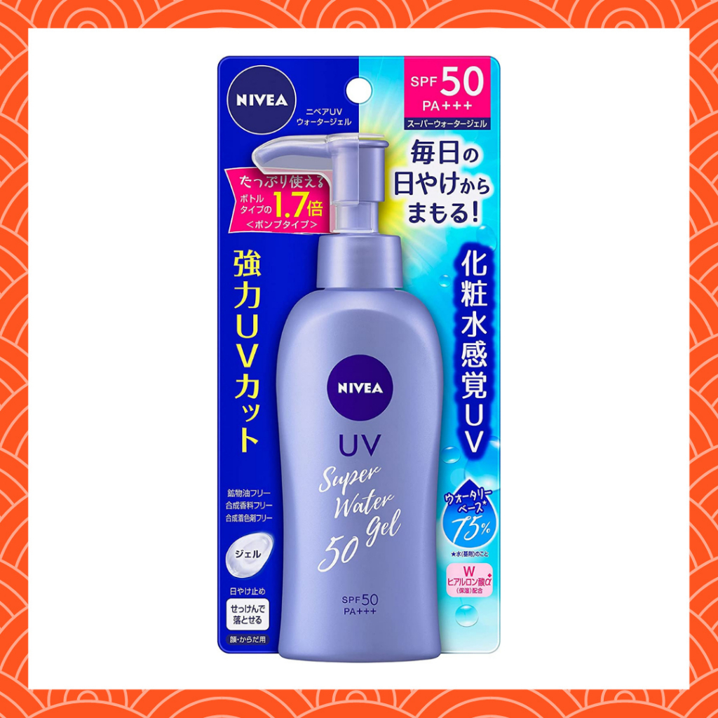 NIVEA SUN Protect Water Gel Sunscreen lotion Sunblock Pump-style 140g ...