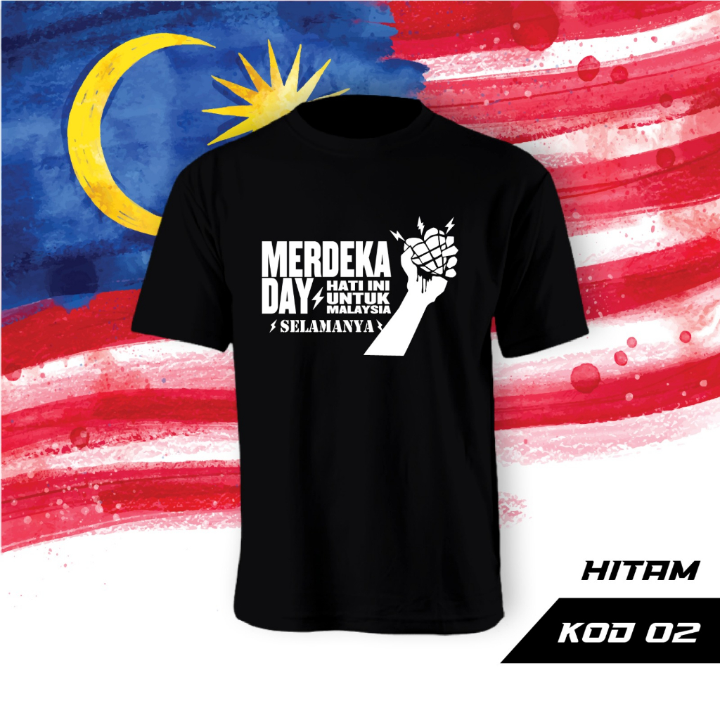 Tshirt Baju Merdeka 2023 Design Evergreen Cotton Dewasa Kanak-kanak ...