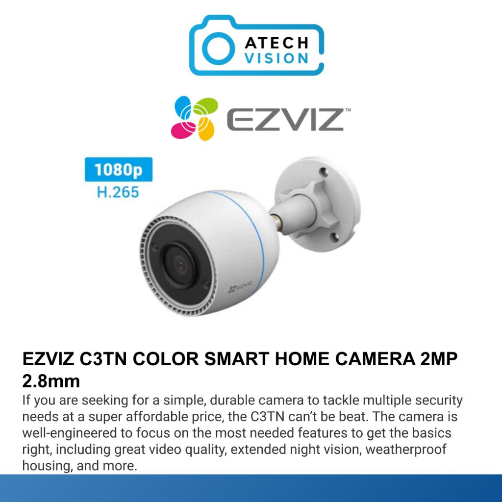 EZVIZ C3TN COLOR SMART HOME CAMERA 2MP 2.8mm | Shopee Malaysia