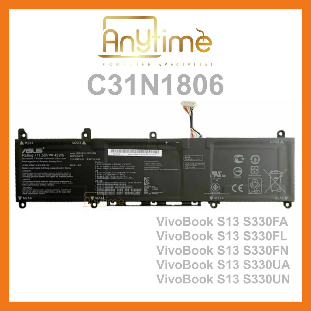 Asus C31N1806 VivoBook S13 S330 X330 R330 V330 K330 S330FL S330FN ...