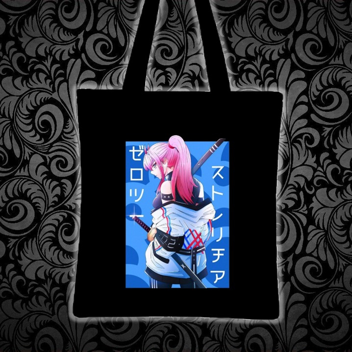 ZERO TWO SAMURAI TECHWEAR anime v2 Printed tote bag canvas | Shopee ...