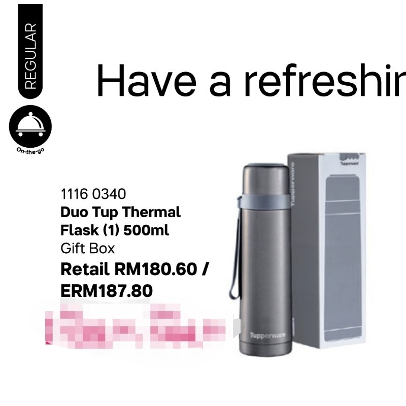 Tupperware Duo Tup Thermal Flask 500ml | Shopee Malaysia