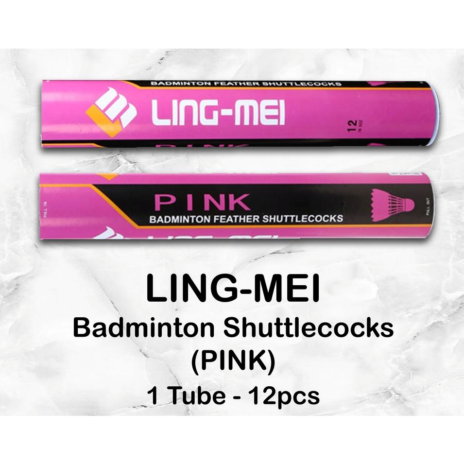 Ling-Mei Pink Badminton Shuttlecock Original 100% *PM Price for 12tube ...