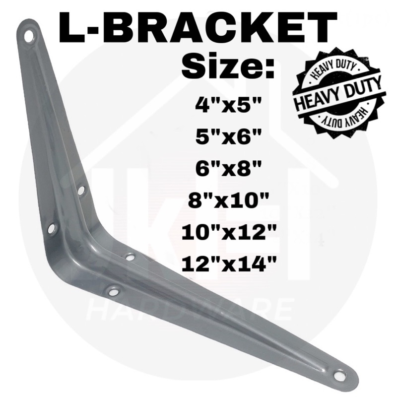 (HEAVY DUTY) L- BRACKET 4"x5" ,5"x6",6"x8",8"x10",10"x12",12"x14 ...