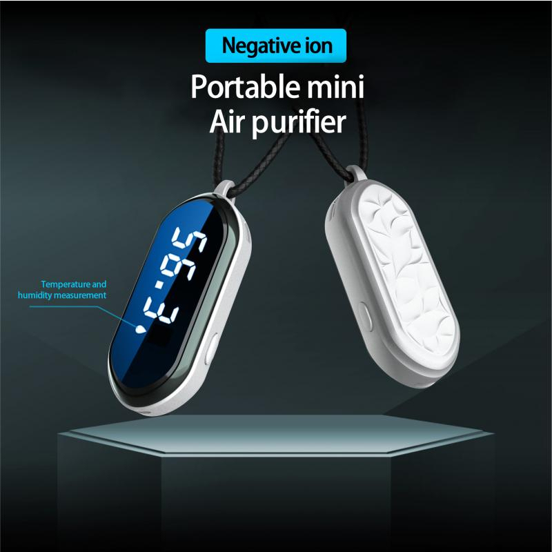 Wearable Air Purifier Necklace Body Temperature/Humidity Detection ...