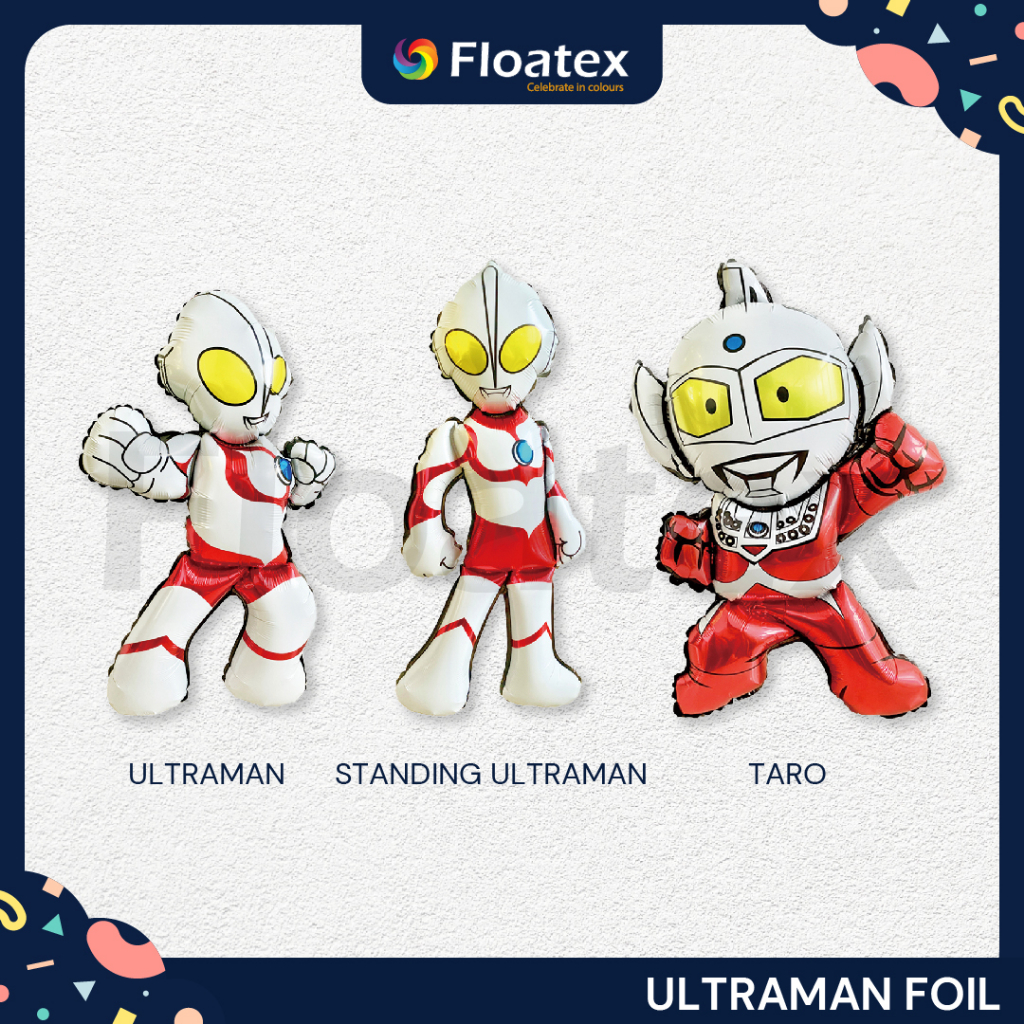 (Ready Stock) Ultraman Cartoon Animation Colourful Foil Balloons ...