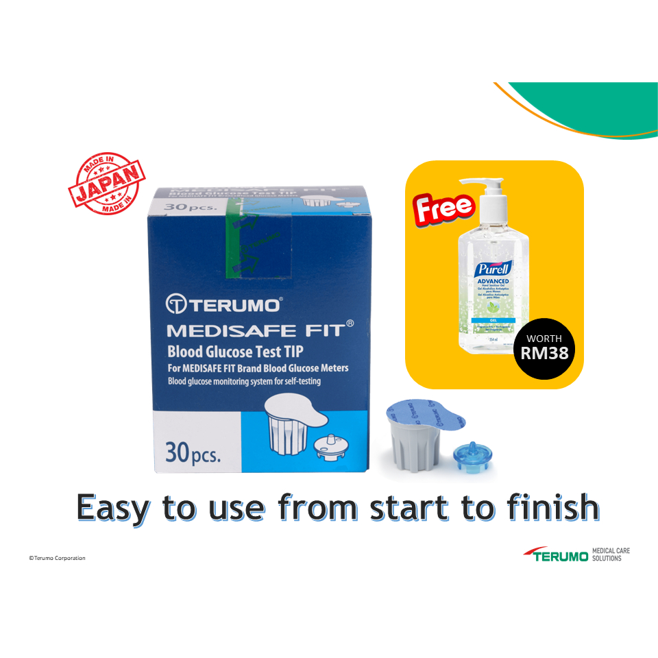 TERUMO MEDISAFE FIT® Blood Glucose Test TIP 30's [Expiry: 12/2026 ...