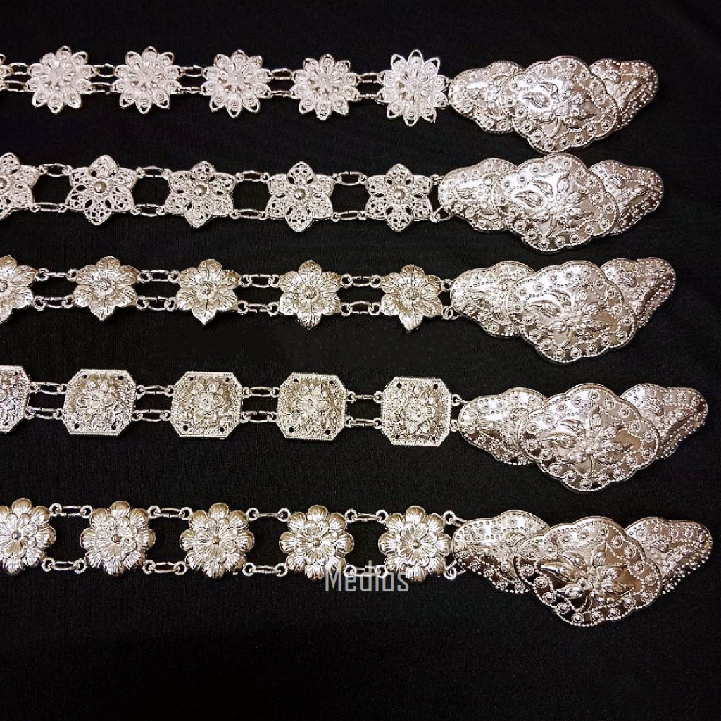 [KL Ready Stock] Silver Thai Traditional Metal Buckle Belt Tali ...