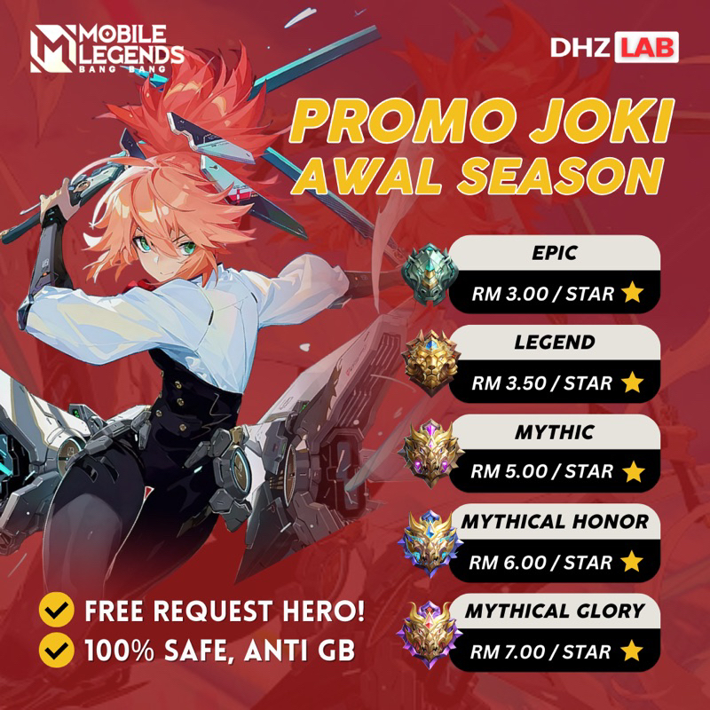 Joki Rank Mobile Legends | Shopee Malaysia