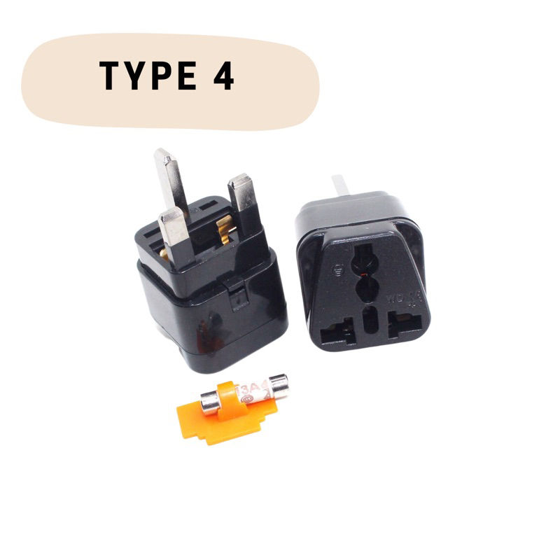 (EU TO UK | FUSED) EURO/US 2 Pin Plug Converter / 2 Pin To 3 Pin Plug ...