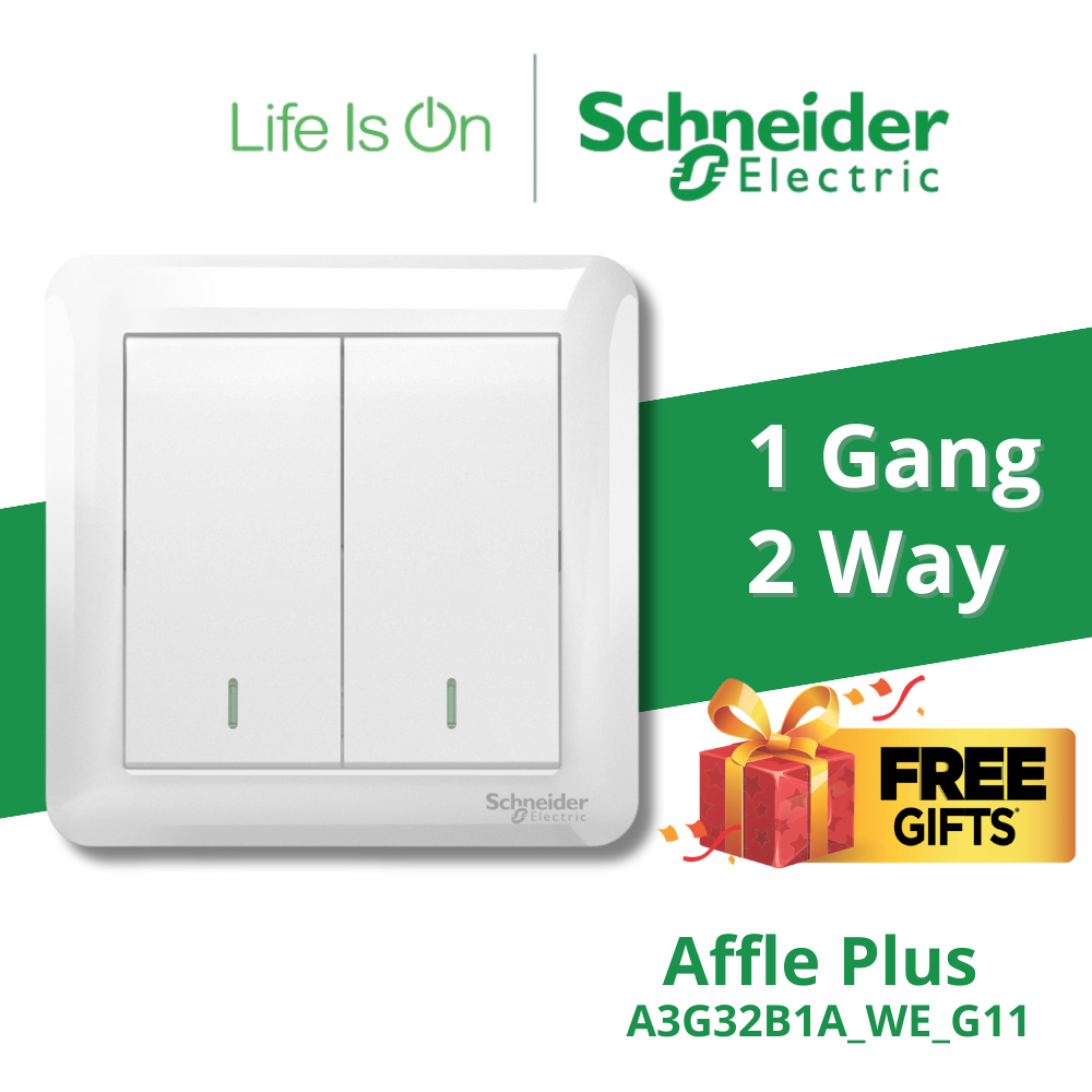 Schneider Electric Affle Plus Series 250V 1 Gang / 20A / 13A / 15A / Bell Press / TV / TVF ...