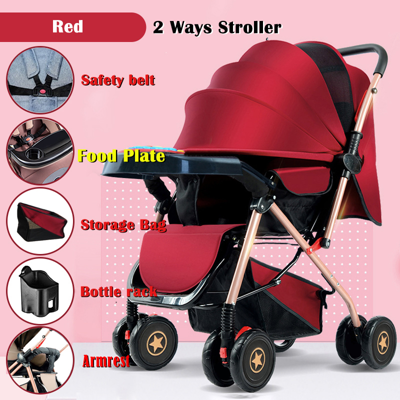 Beige stroller baby travel compact stroller 2 way facing 手推車 小孩 BGW-114 ...