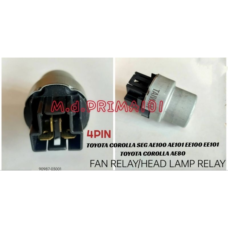 TOYOTA COROLLA SEG AE100 AE101 EE100 EE101 / AE80 FAN RELAY/HEAD LAMP ...