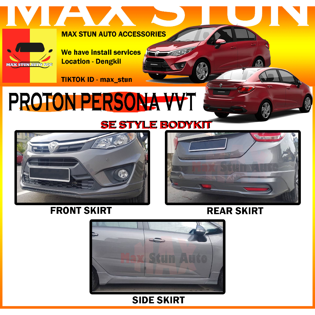 PROTON PERSONA 2016-2018 SE STYLE BODYKIT BUMPER SKIRT LIP PERSONA VVT ...