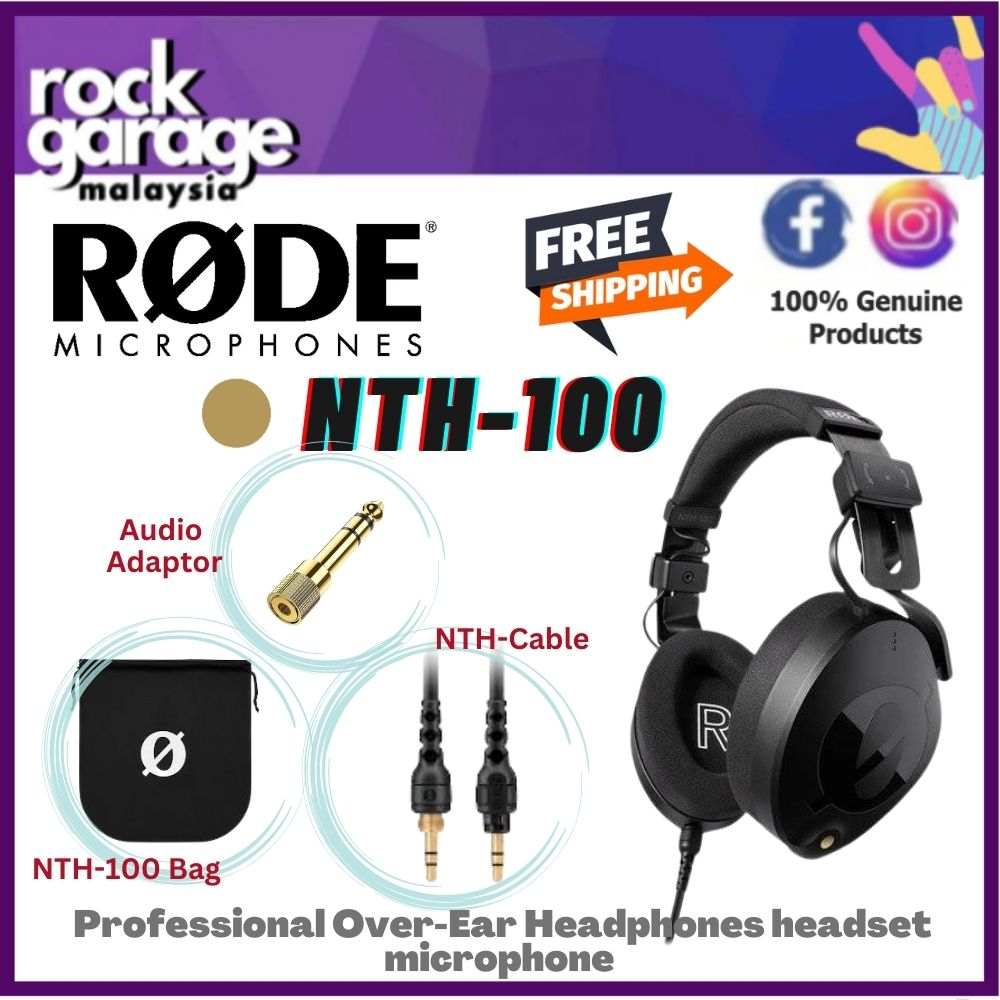Rode NTH-100 Professional Over-Ear Headphones ( NTH100 / NTH 100 ...
