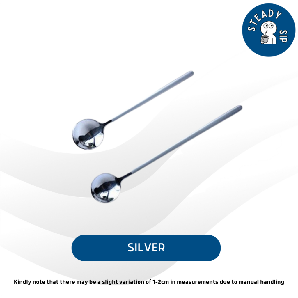 Steady Sip Stainless Steel Tea Spoon Long Coffee Spoon SUS304 茶匙不透钢小勺子 ...