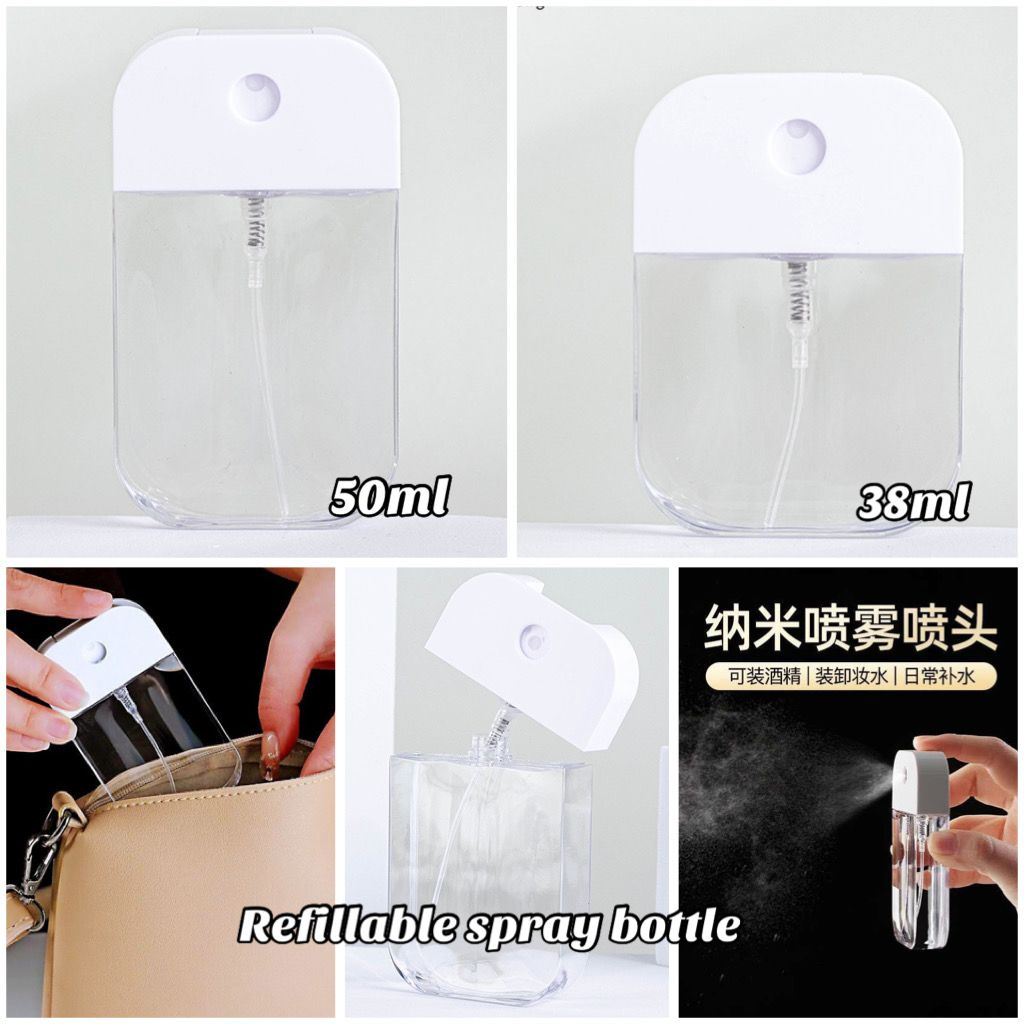 38ml/45ml/50ml Botol kosong plastik murah(1pc)travel refillable empty spray bottle perfume ...