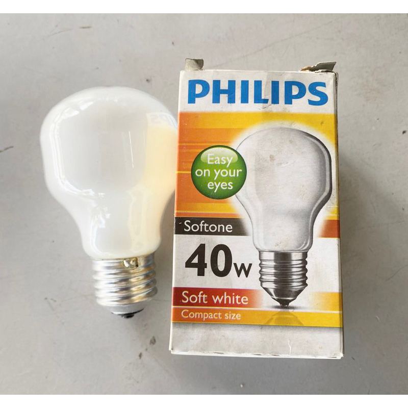 Philips 40W Compact Size Bulb (Frosted Soft White / Clear) | Shopee ...