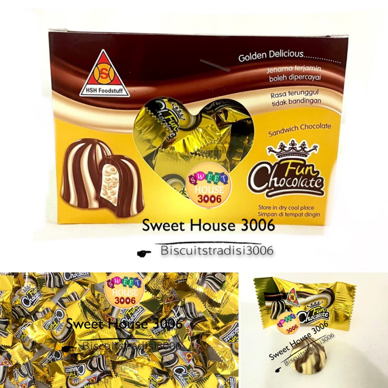 Akiko Fun Chocolate Sandwich Choco 360g Childhood Snack Jajan Zaman ...