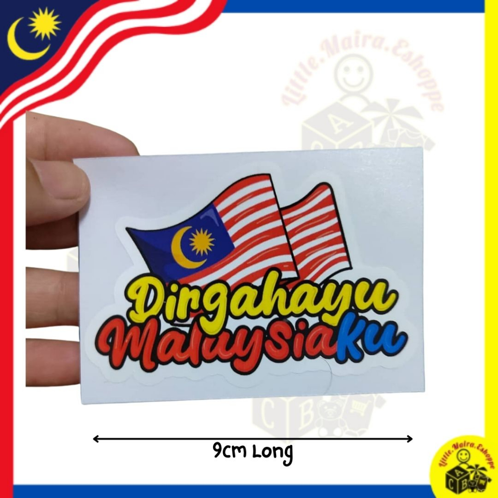 MERDEKA Sticker Temporary Tattoo Face Malaysia Flag Tatu Sementara ...