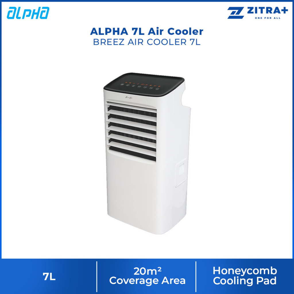 ALPHA 7L Air Cooler BREEZ AIR COOLER 7L | LED Display | Remote Control ...