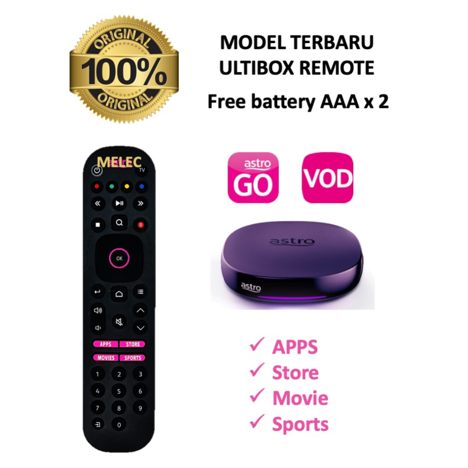 [ 100% Original ] Astro Latest Ulti Box remote | Shopee Malaysia