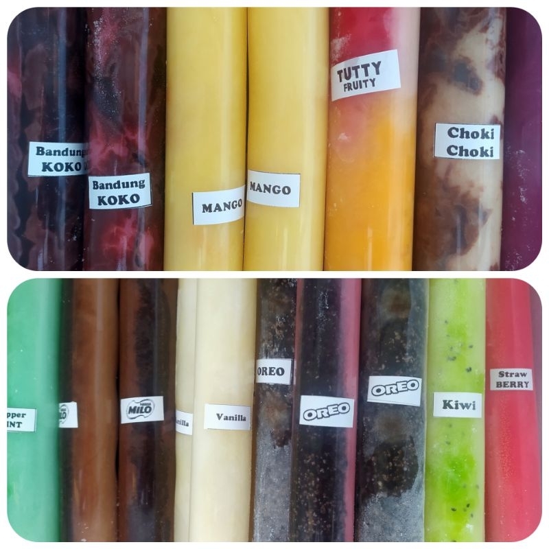 (384pcs) SUPERJIMAT Simple Sticker Aiskrim Malaysia Black and White ...
