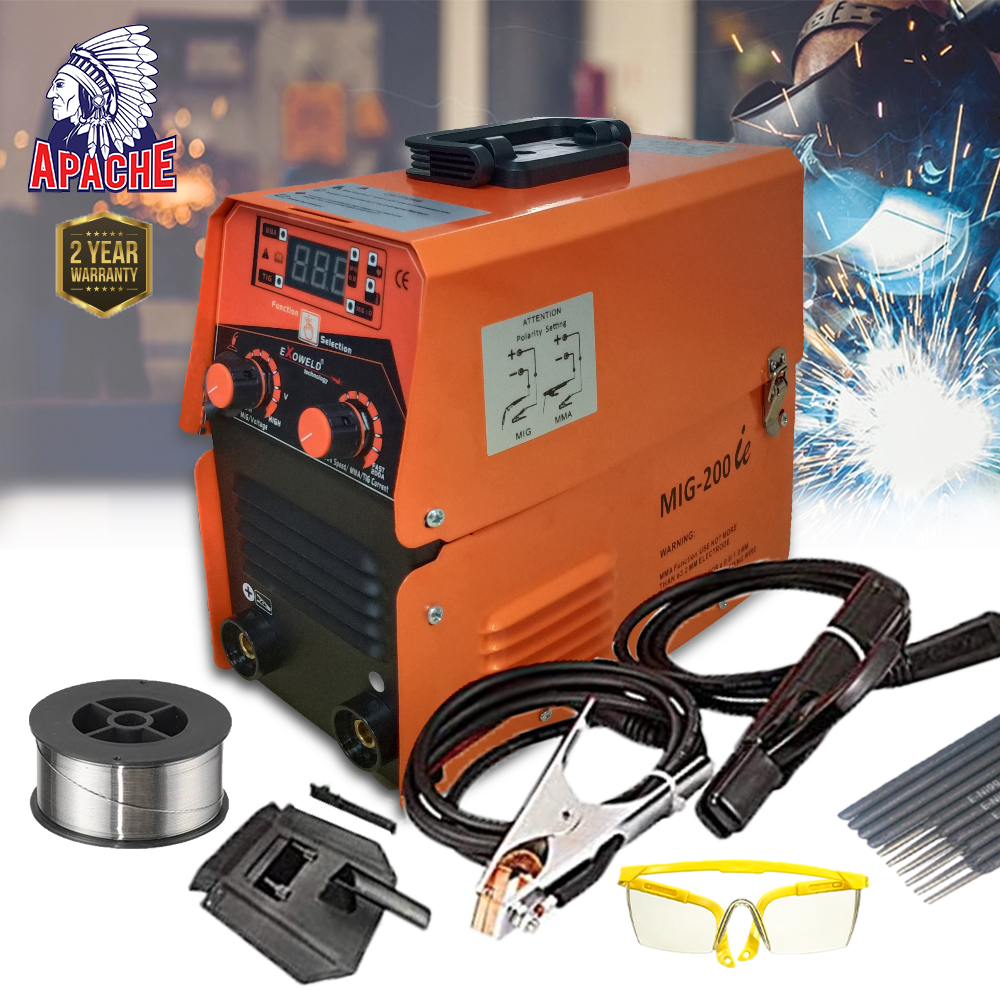 APACHE ExoWELD USA Technology MIG-200IE Gasless Portable Inverter ...