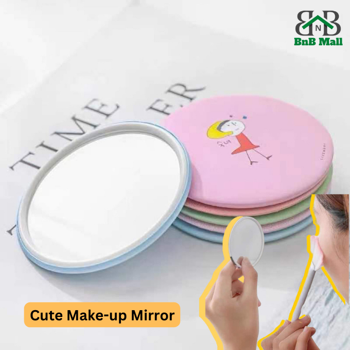 Mini Round Pocket Mirror Makeup Cartoon Small Mirror Hand Gift Beauty ...