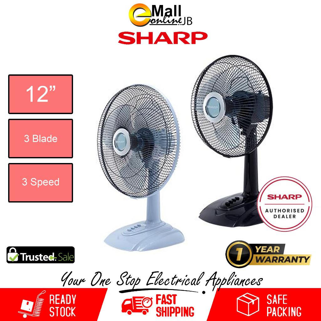 Sharp 12" Table Fan PJT129GY | Kipas Meja | Shopee Malaysia