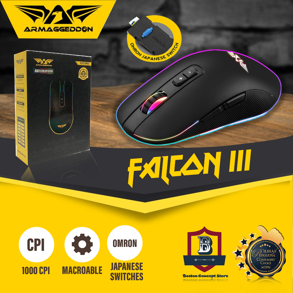 Armaggeddon Falcon III RGB Gaming Mouse | Shopee Malaysia