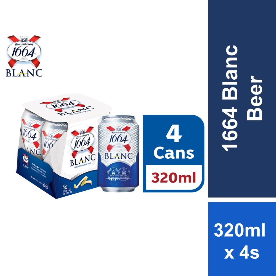 1664 Blanc Beer Can 320ml x 4s | Shopee Malaysia