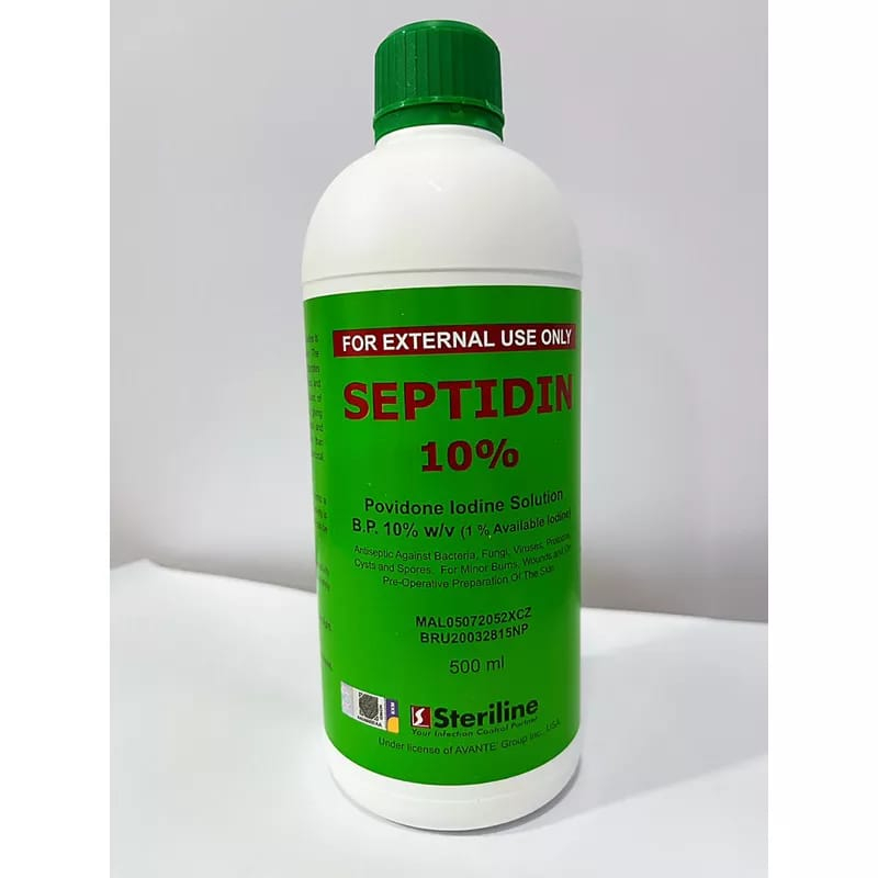Povidone lodine solution - Steriline Septidin 10% : 500ml [EXP:2027 ...