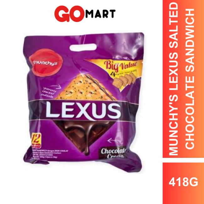 MUNCHY'S Lexus Salted Chocolate/Peanut Butter Sandwich (418g) | Shopee ...