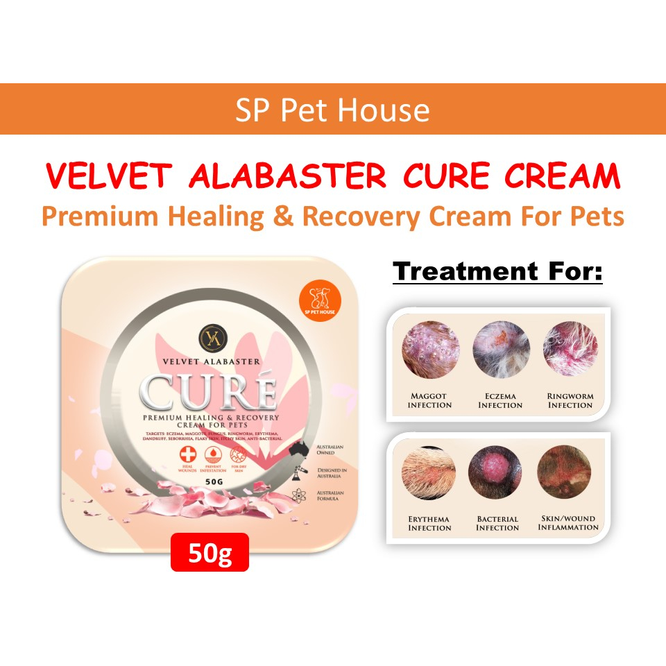 Velvet Alabaster Pet Cure Herbal Wound Cream for Fungus, Wound, Ringworm, Eczema, Maggot, Itchy ...