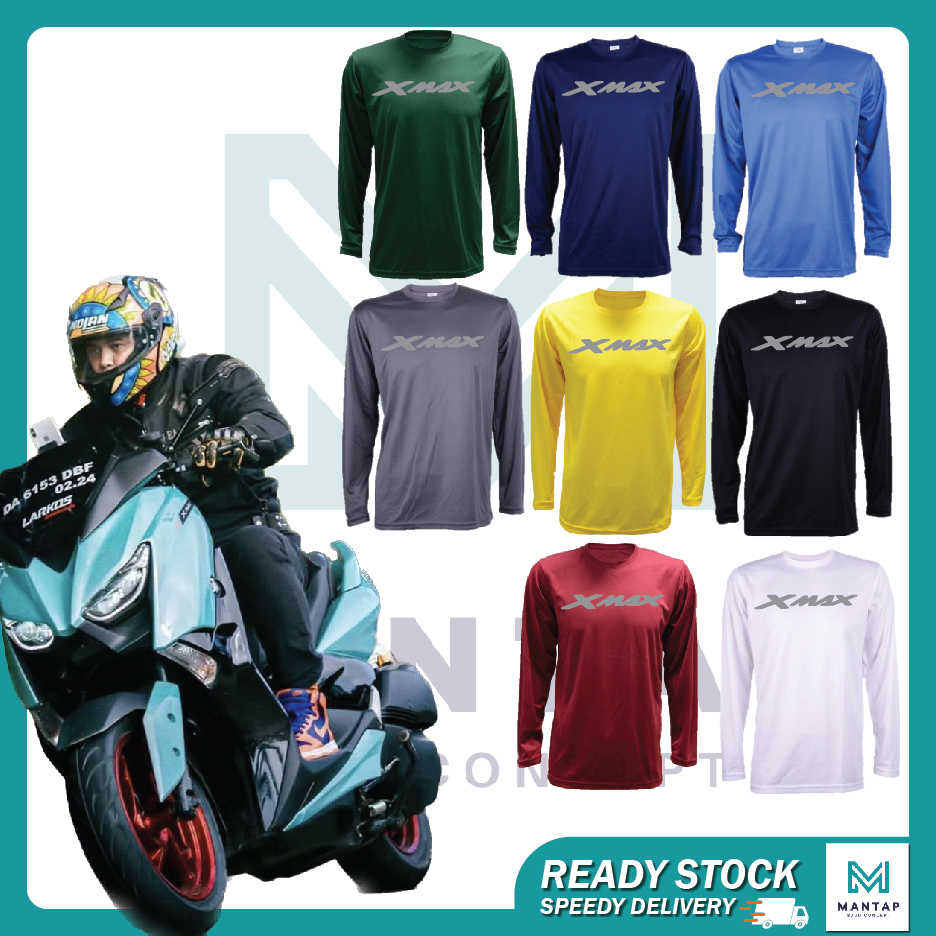 BAJU / T SHIRT MOTOR SCOOTER YAMAHA XMAX lengan panjang / long sleeve ...