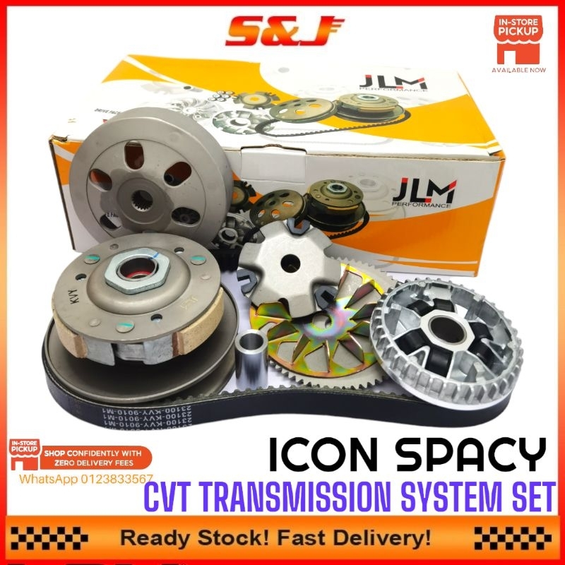 JLM HONDA ICON SPACY CVT TRANSMISSION SYSTEM SET PULLEY COMPLETE SET ...