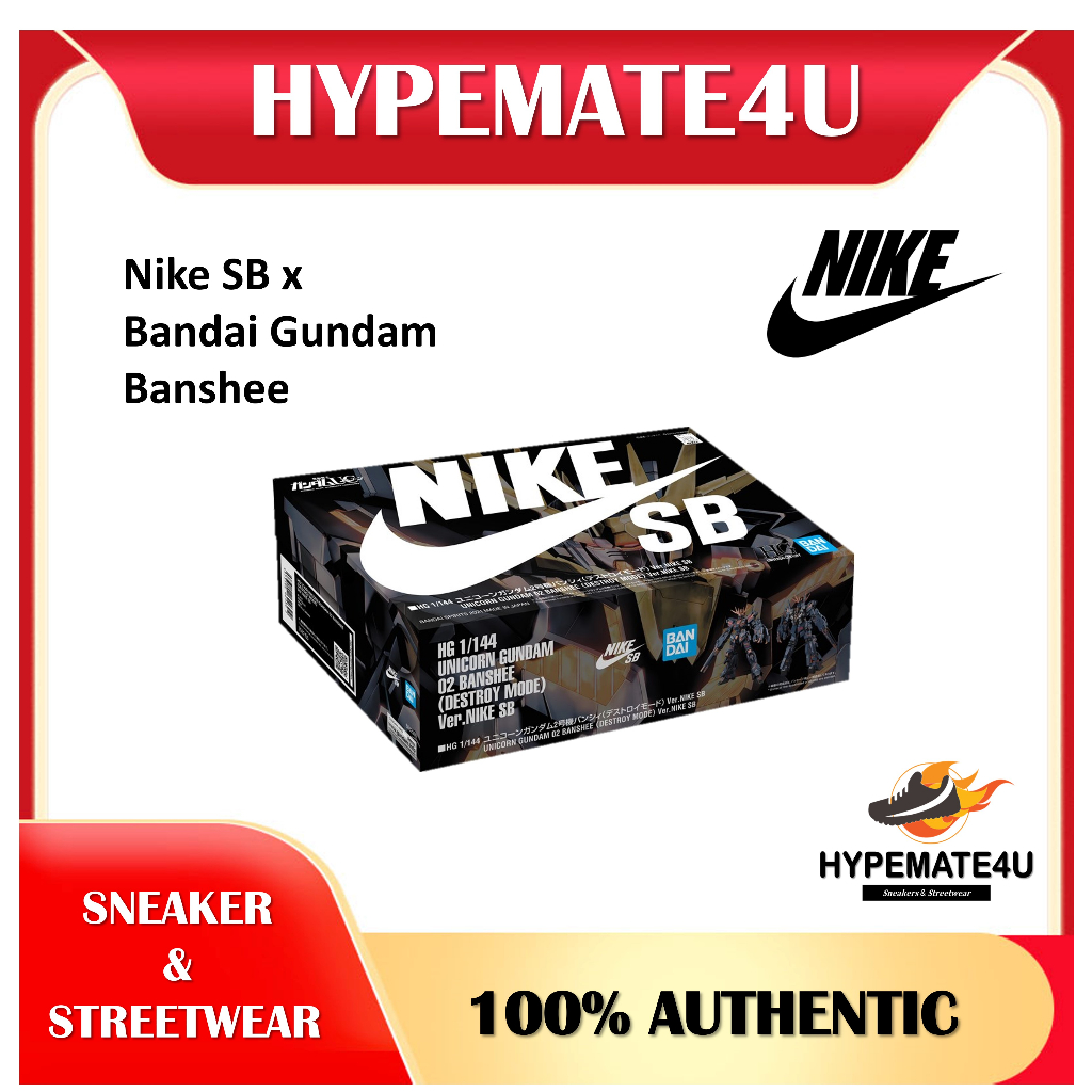Nike SB x Bandai Gundam Banshee (Destroy Mode) (1/144 Scale) HG Model ...