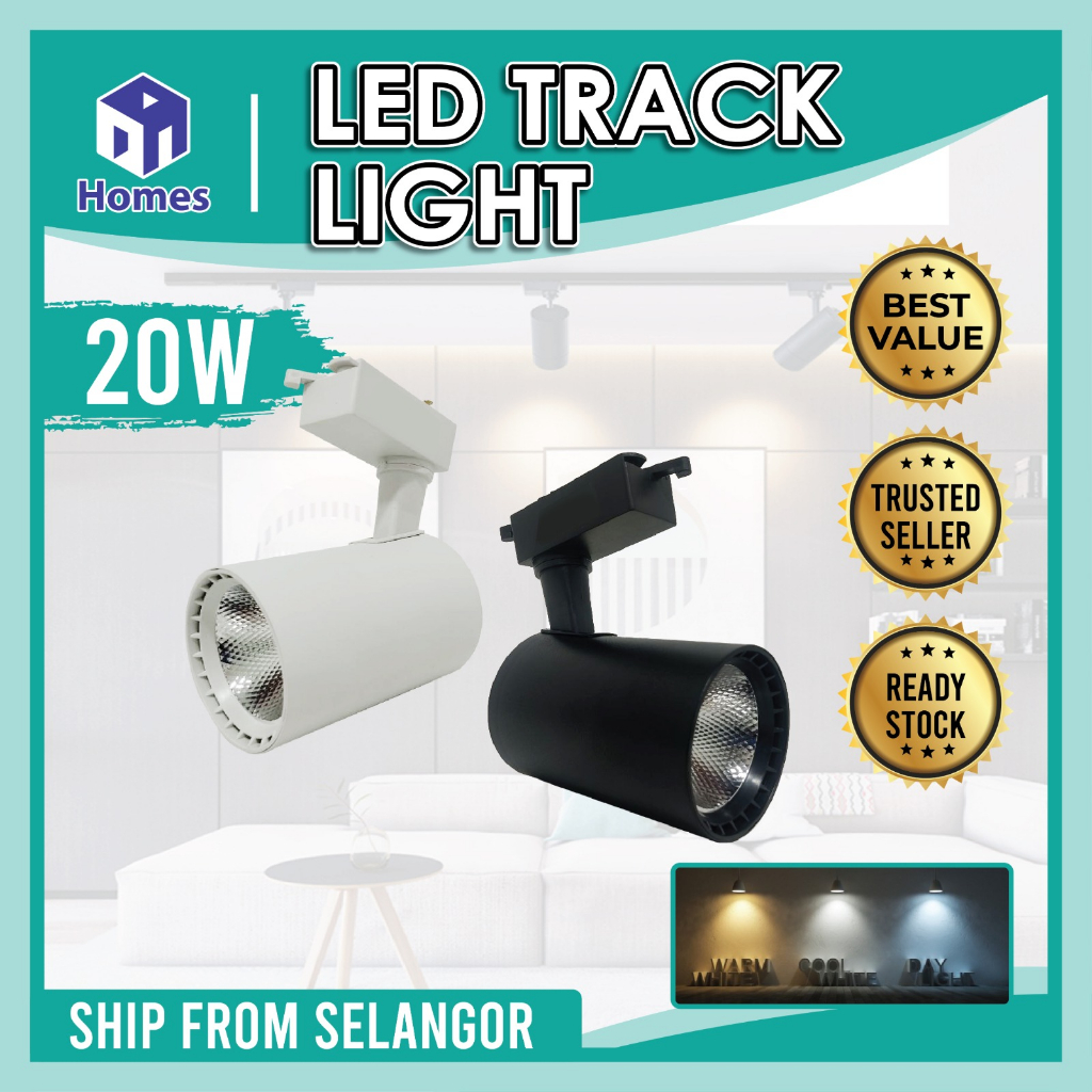 20w LED Track Light Rail Light SpotLight Adjustable Ceiling Light ...