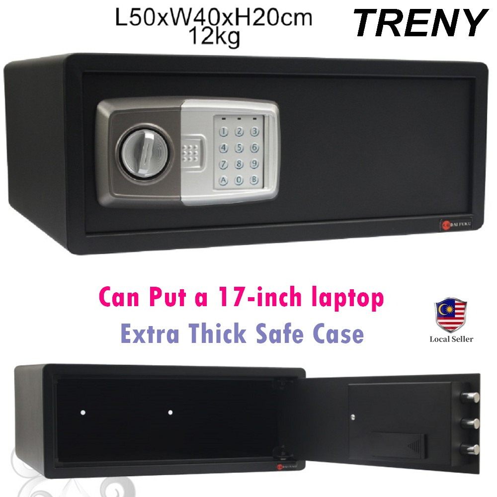 TRENY Electronic Hotel Laptop Safe Box Three Steel/Security Box/Peti Simpanan Keselamat /Money ...
