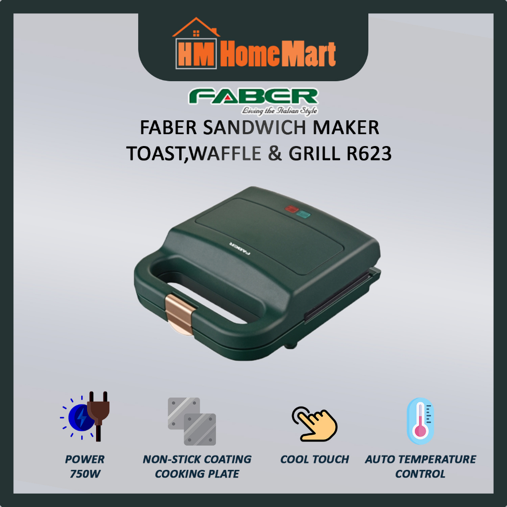FABER SANDWICH MAKER TOAST,WAFFLE & GRILL FSM R623 (1 Year Warranty ...