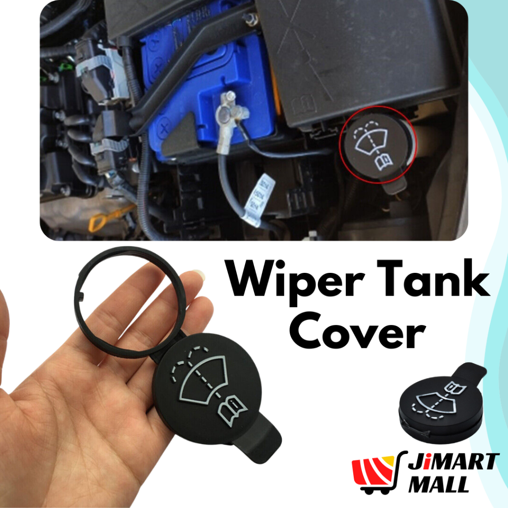 WINDSHIELD WASHER WATER TANK COVER Wiper Fluid Jar Windscreen Tank ...