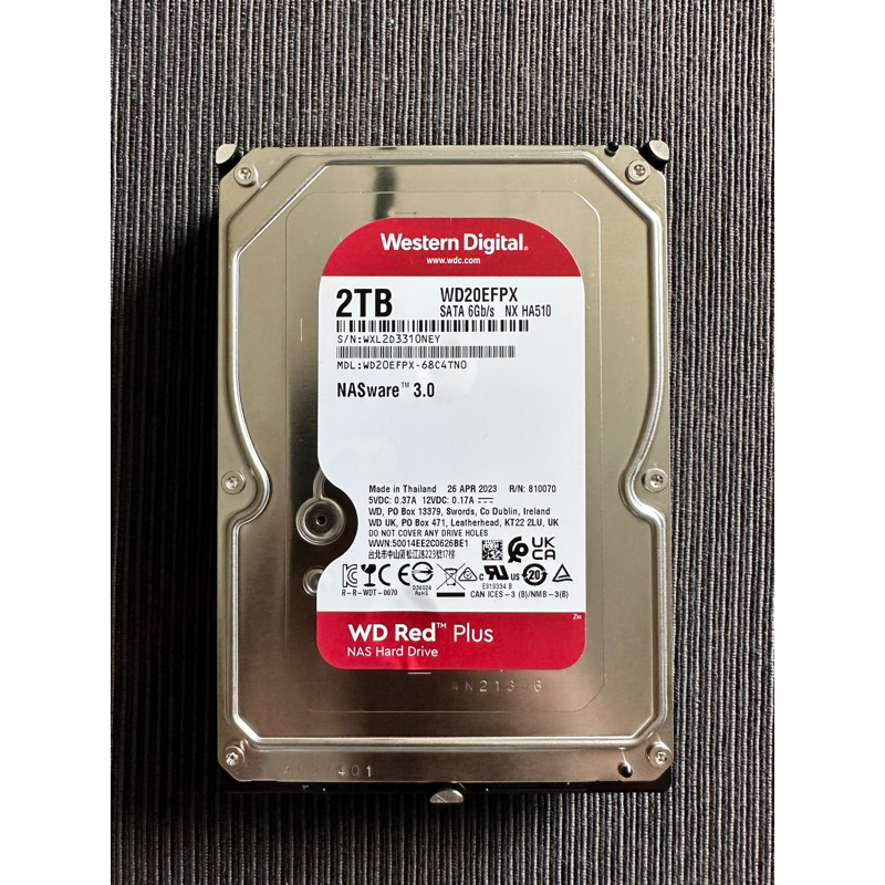 Western Digital (WD) Red Plus WD20EFPX 2TB 5400RPM SATA 6GB/s 3.5 ...