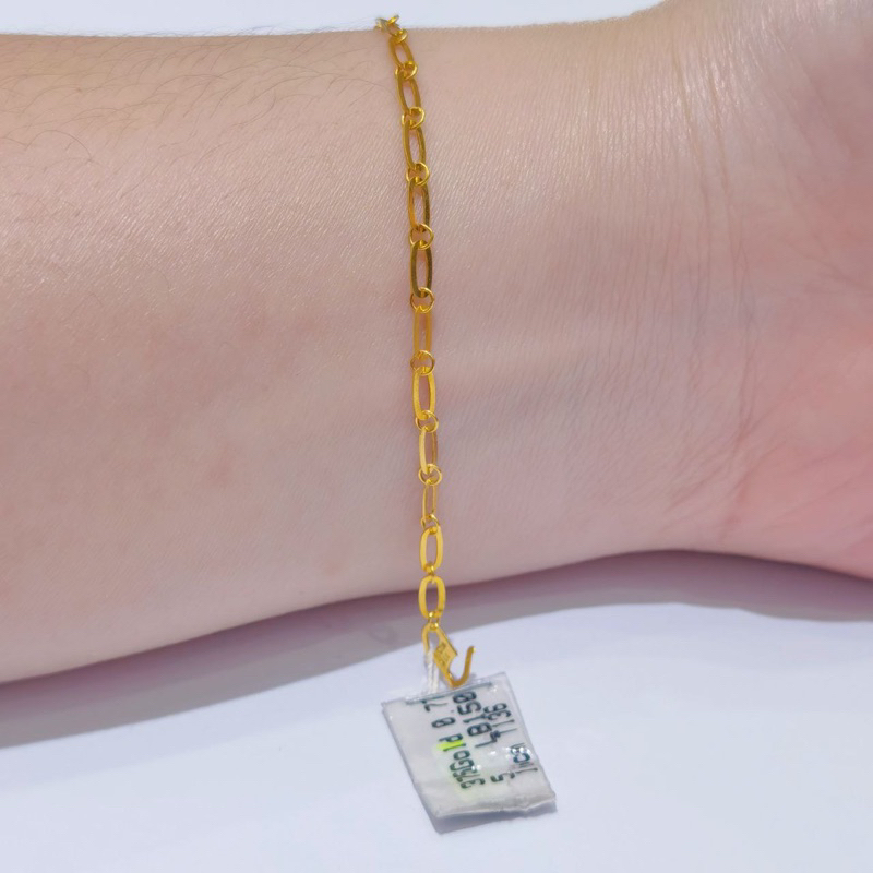 [HOT] Emas 375 Rantai Tangan Paper Clip Budget Simple 9K Gold Bracelet ...