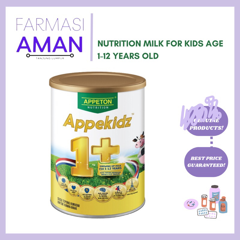 Appeton Nutrition Appekidz 1+ Growing Up Milk 900g (For 1-2 Years ...