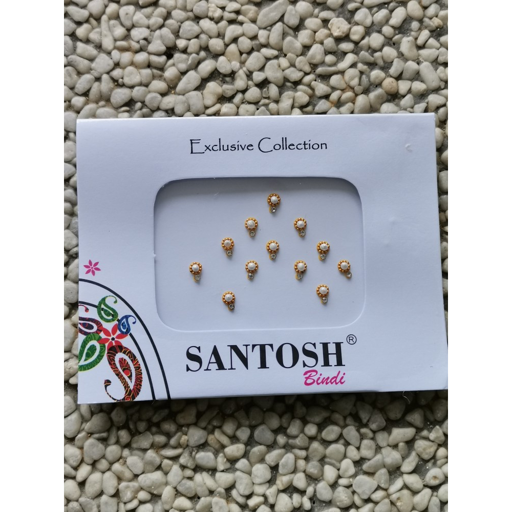 Fancy White Stone Design Indian Sticker Pottu Forehead Bindi Potu Wear ...