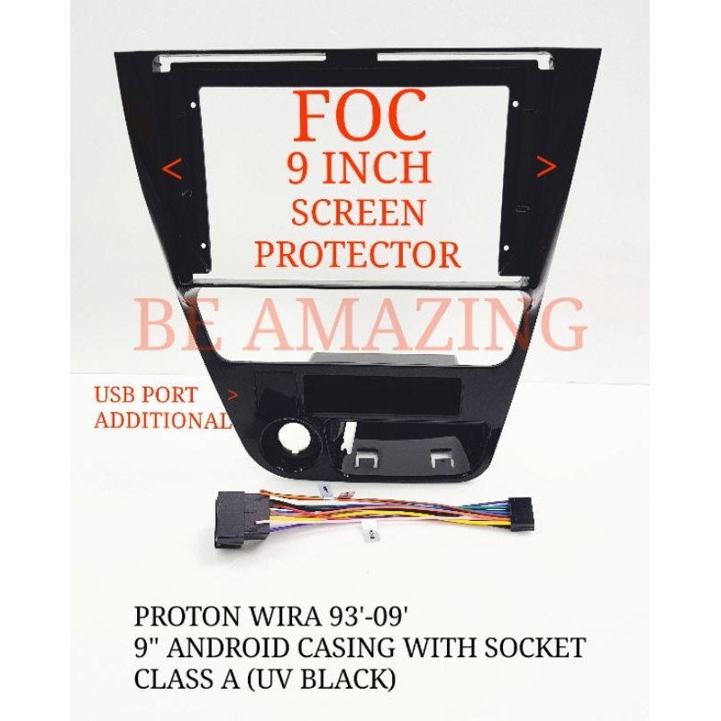 PROTON WIRA 93'-09' 9" ANDROID CASING WITH SOCKET CLASS A (UV BLACK ...